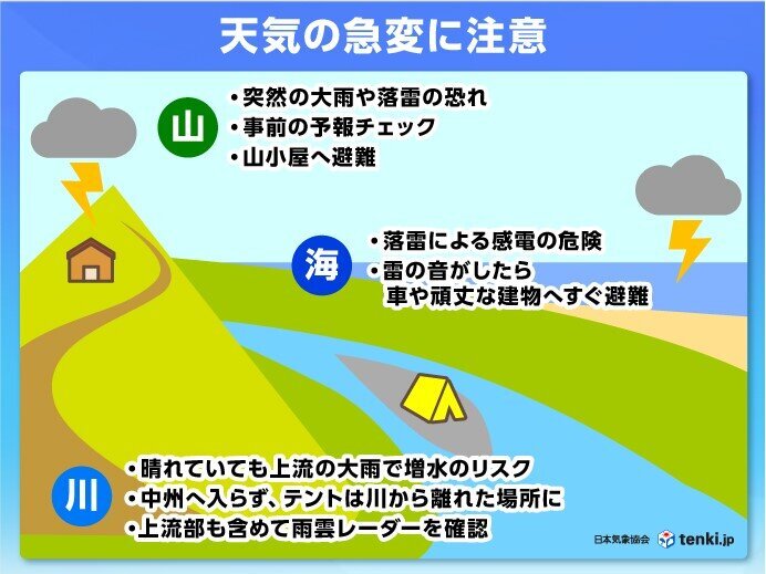 週末12日～13日午後も中国地方は天気急変 激しい雨や雷雨 屋外レジャーに注意を (tenki.jp) - Yahoo!ニュース