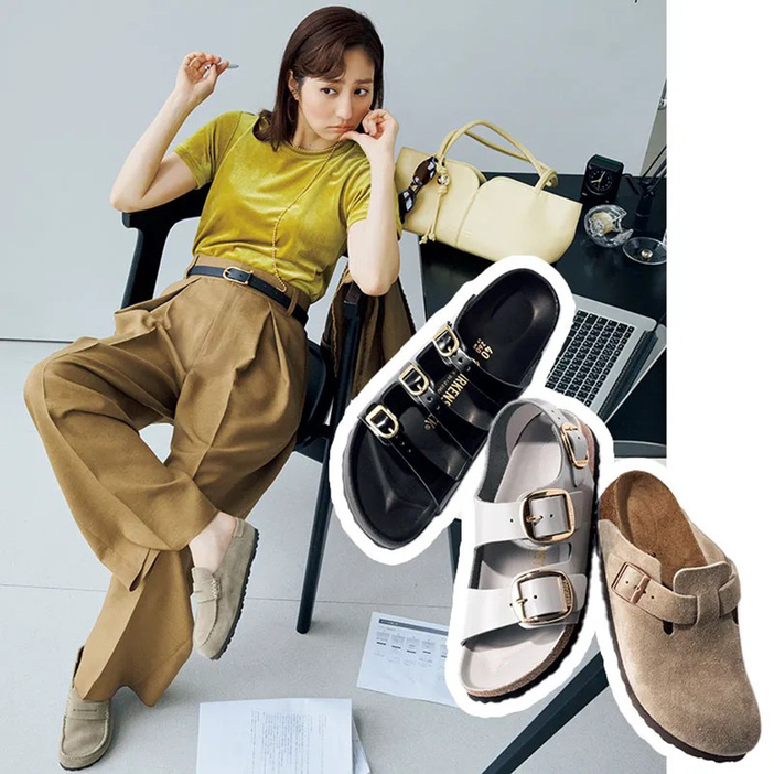 オフィスサンダルは『ビルケン』でゆるく賢くが好感度！｜CLASSY. (magacol) - Yahoo!ニュース