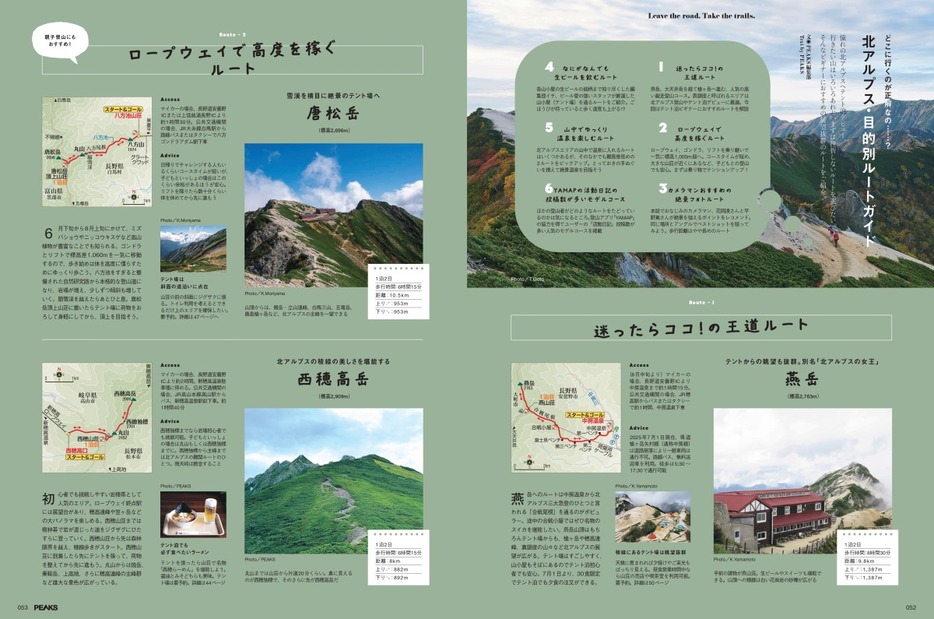 夏の北アルプスを、テント泊で楽しみつくすために。『PEAKS No.174』は2025年7月15日(火)発売 (FUNQ) - Yahoo!ニュース