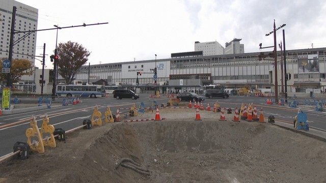 JR岡山駅前交差点 24日から夜間通行止めへ 路面電車の乗り入れ事業で (KSB瀬戸内海放送) - Yahoo!ニュース
