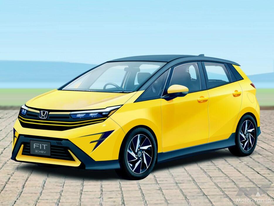 次期ホンダ・フィットの最新情報判明、登場は2026年秋? ボディ拡大・室内空間アップ＆最新ハイブリッドとデジタル装備で大進化【予想CG/海外情報】 (MotorFan) - Yahoo!ニュース