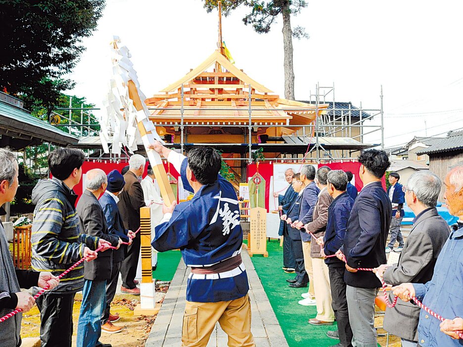被災の社殿、165年ぶり上棟祭 屋根裏に「萬延元年」の墨書き 加賀大聖寺・春日神社 (北國新聞社) - Yahoo!ニュース