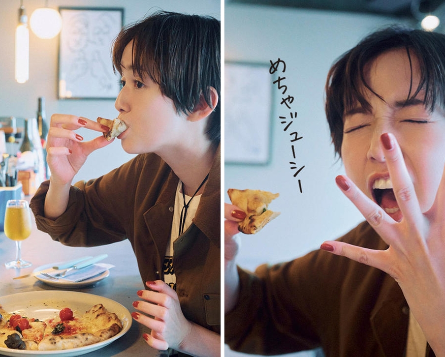 佐藤栞里、新宿の人気店で“飲めるピザ”を堪能【もぐもぐしーさんぽ】 (＠BAILA) - Yahoo!ニュース