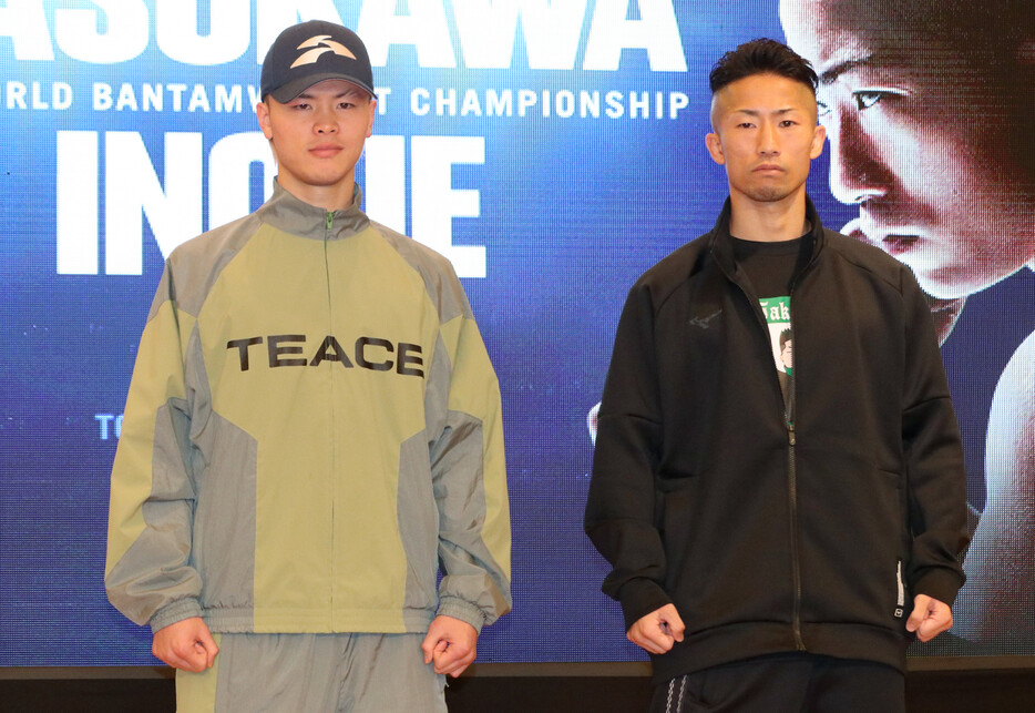 撮影に応じる那須川と井上拓 (時事通信) - Yahoo!ニュース