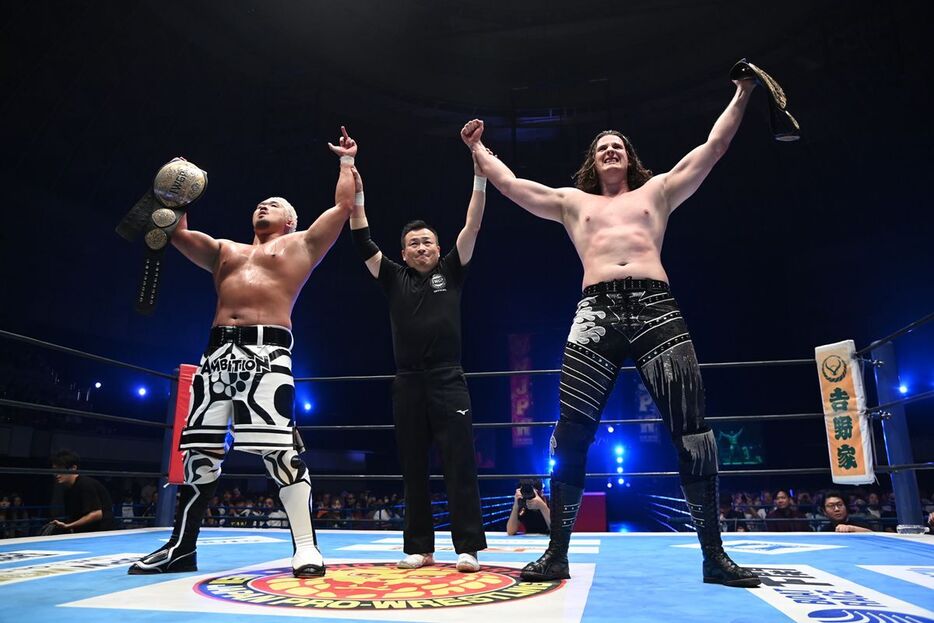 新世代タッグ戦争、勃発！凱旋帰国のK.O.B.がIWGPタッグ初戴冠！直後に海野＆上村が襲来「ケンカ売りに来たぜ」 (プロレスTODAY) - Yahoo!ニュース